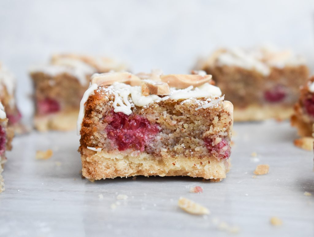 Gourmet Low-FODMAP Raspberry Frangipane Bars with White Chocolate ...